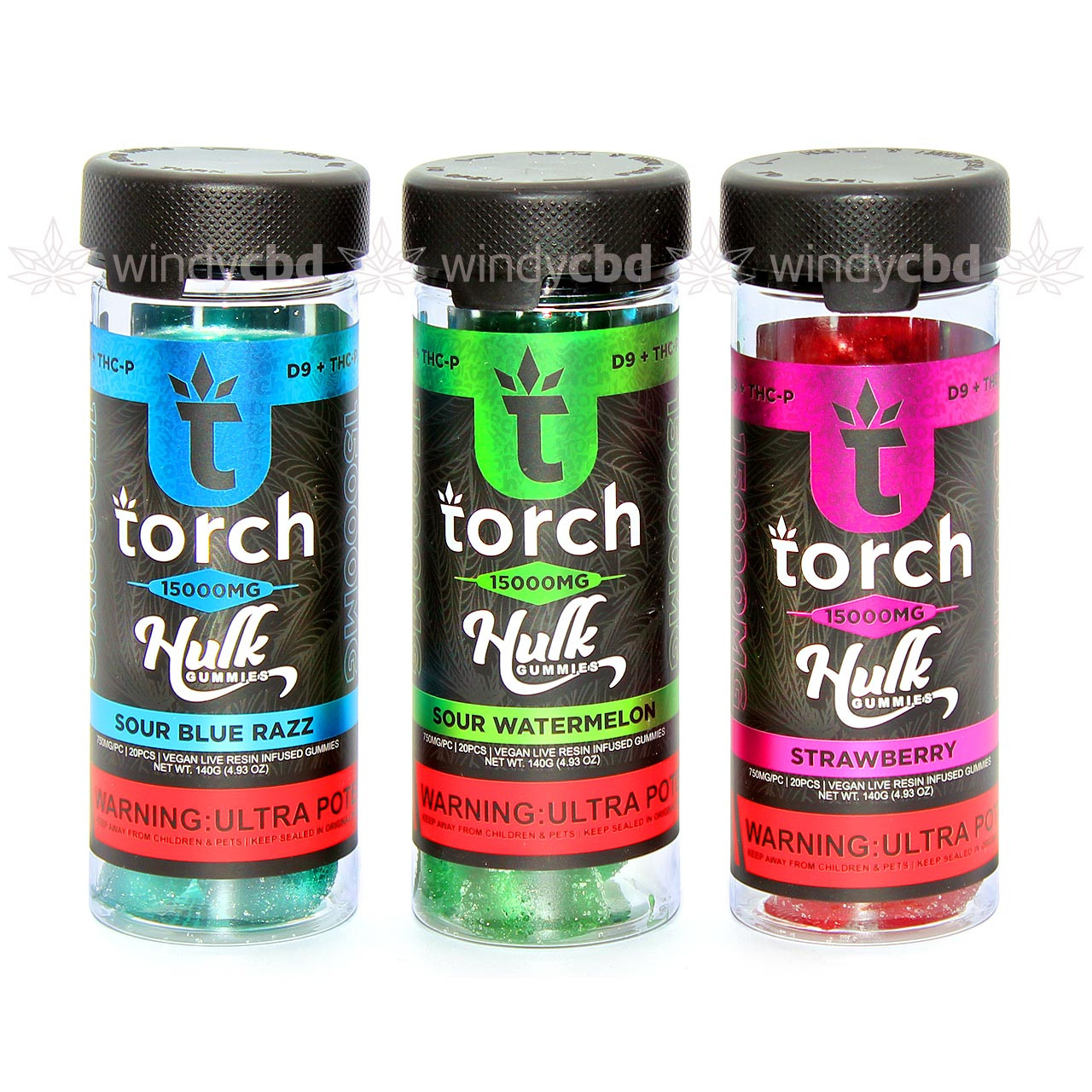 Torch Hulk D9 THCP 15000mg Gummies 20ct